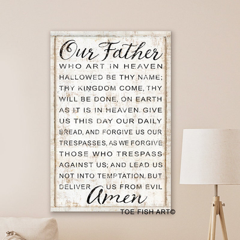 Lords Prayer Sign - Etsy