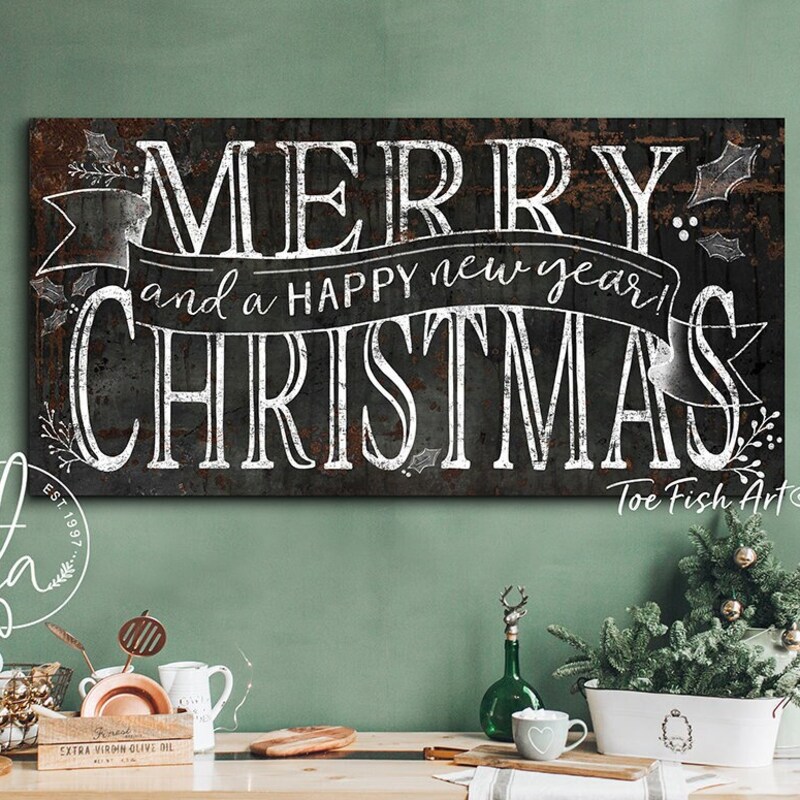 Christmas Chalkboard Sign - Etsy