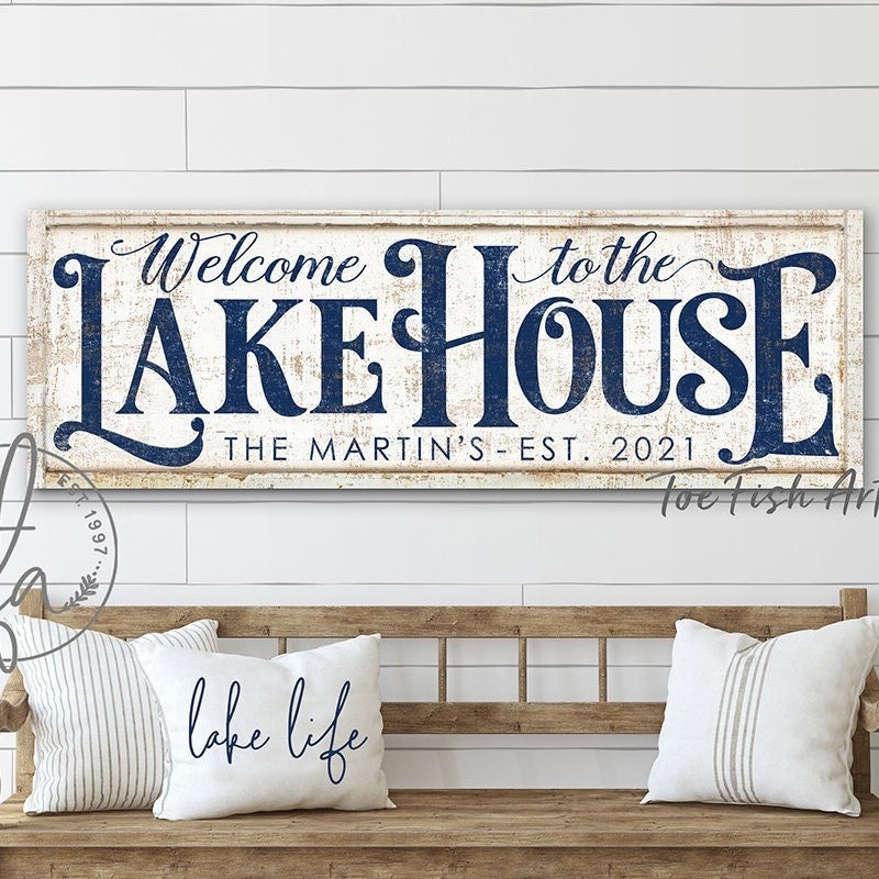 Lake Sign - Etsy
