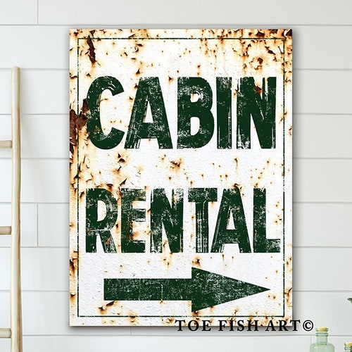 Cabin Rental Sign Family Cabin Sign Modern Farmhouse Wall | Etsy