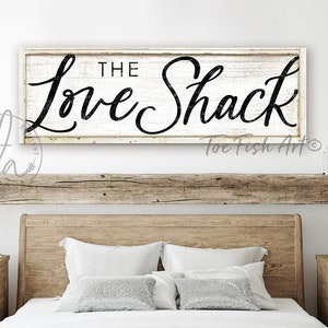 Love Shack Sign Master Bedroom Signs Living Room Art Modern Farmhouse ...