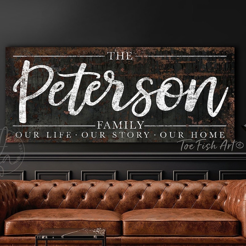 Rustic Family Sign - Etsy