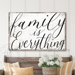Family is Everything Sign Family Wall Art Above the Couch Sign Modern ...