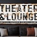 Modern Farmhouse Wall Decor Family Theater Sign Large Rustic Wall Art ...