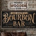 WOOD SIGN Bourbon Bar and Lounge Sign Man Cave Framed - Etsy