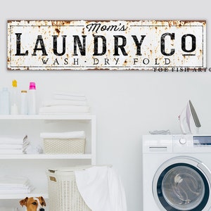 PERSONALIZED Laundry Sign Wash Dry Fold Modern Farmhouse Wall Decor ...