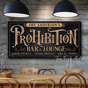 Prohibition Bar and Lounge Personalized Sign Speakeasy - Etsy