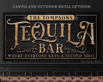 Tequila Bar Sign Welcome to Our Bar Metal Sign Farmhouse - Etsy