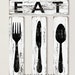 Eat Fork Knife Spoon Rustic Farmhouse Signs Custom KITCHEN Decor Canvas ...