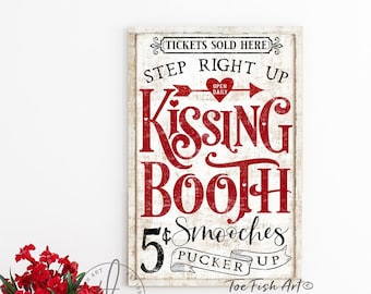 Kissing Booth Sign | Etsy