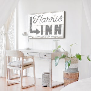Vintage Inn Sign Family Name Sign Last Name Established Signs Gift for ...