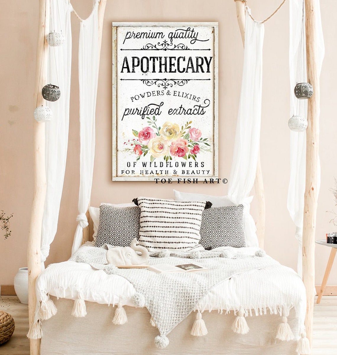 Apothecary Sign Modern Farmhouse Wall Decor Custom Family Wall Art Gift ...