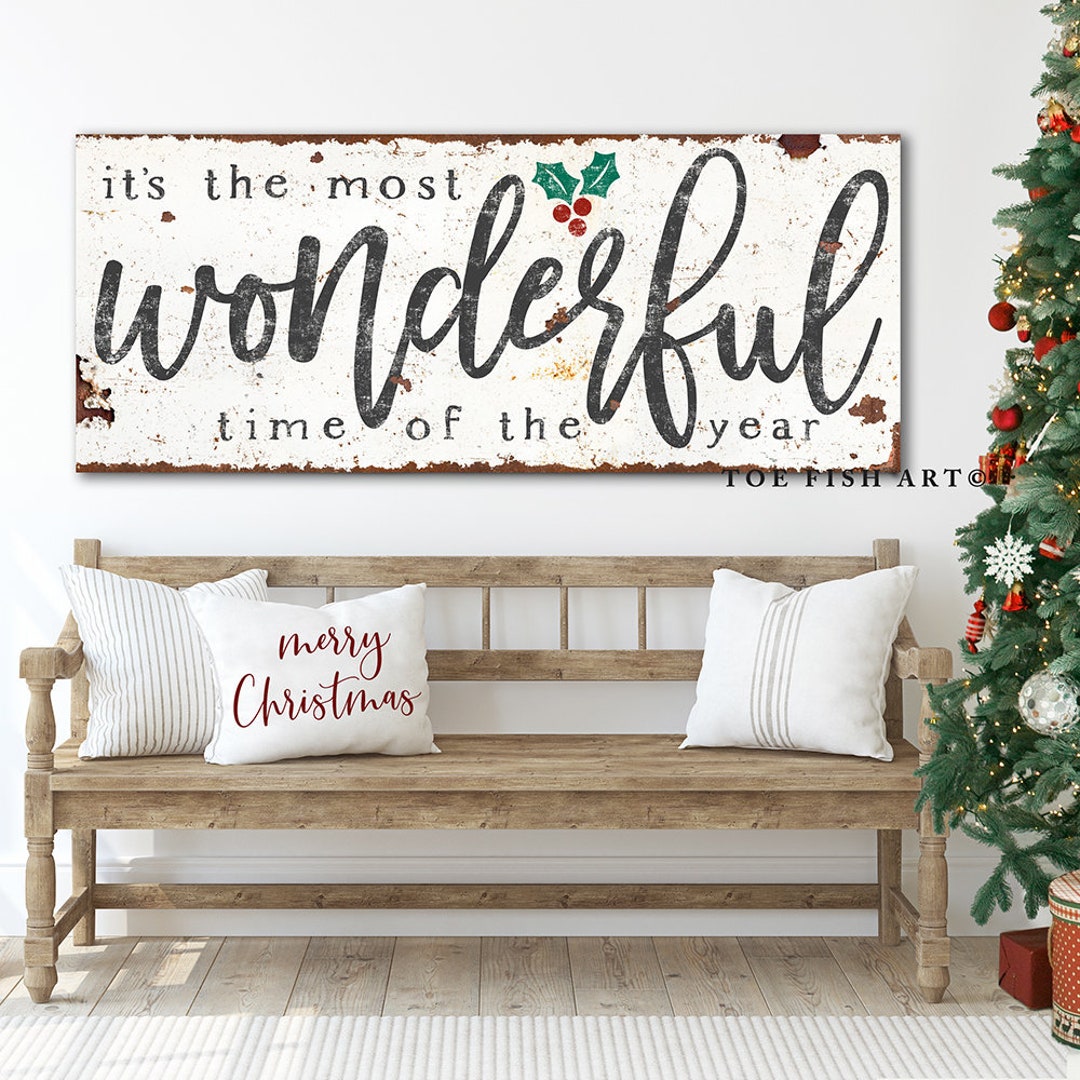 It's the Most Wonderful Time of the Year Sign Holiday Fun Modern ...