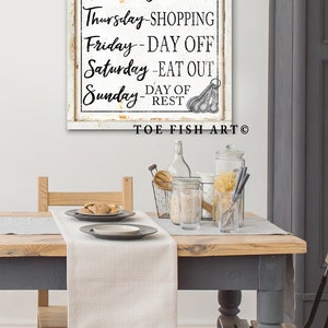 Personalized Kitchen Sign Family Name Rules Last Name Established Signs ...