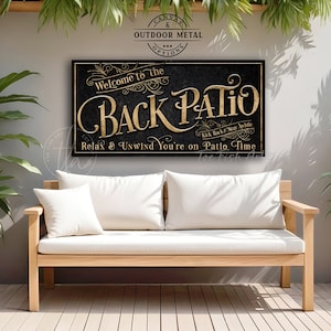 Personalized Back Patio Sign Backyard Bar and Grill Pool & Patio Deck ...