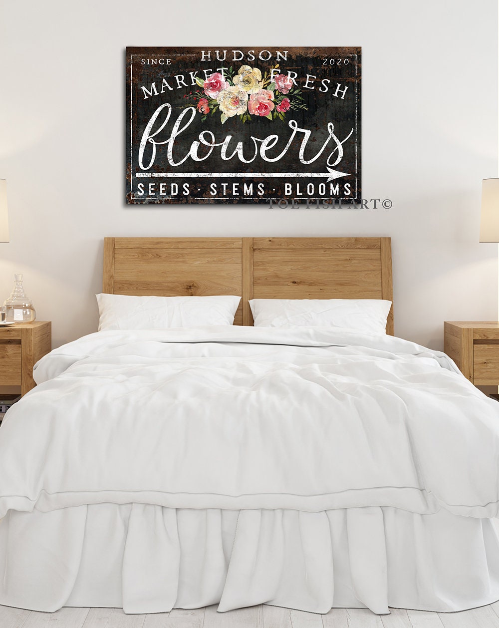 Flower Market Sign Personalized Custom Family Name Sign Vintage ...