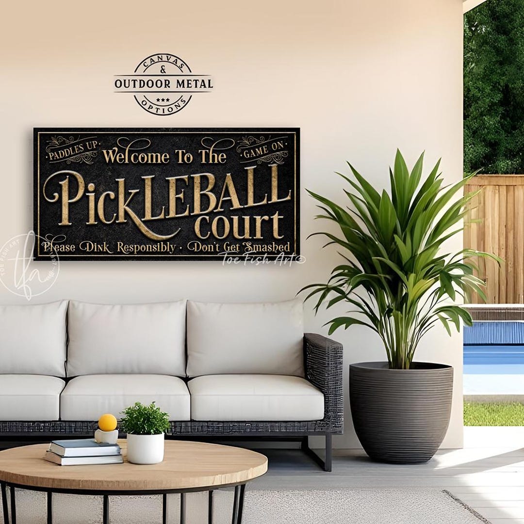 Personalized Pickleball Court Sign Backyard Bar Decor Signs Pool ...
