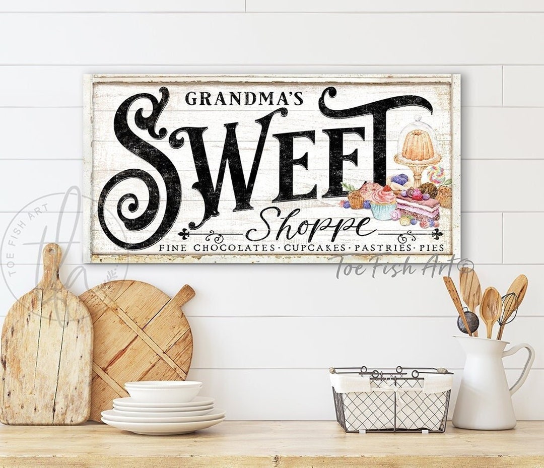 Custom Bakery Sign Coffee Bar Signs Modern Farmhouse Wall Decor Kitchen ...