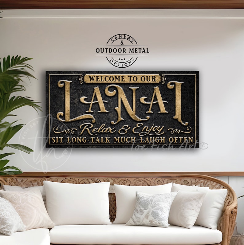 Personalized Lanai Back Patio Sign Backyard Bar and Grill Pool & Patio ...