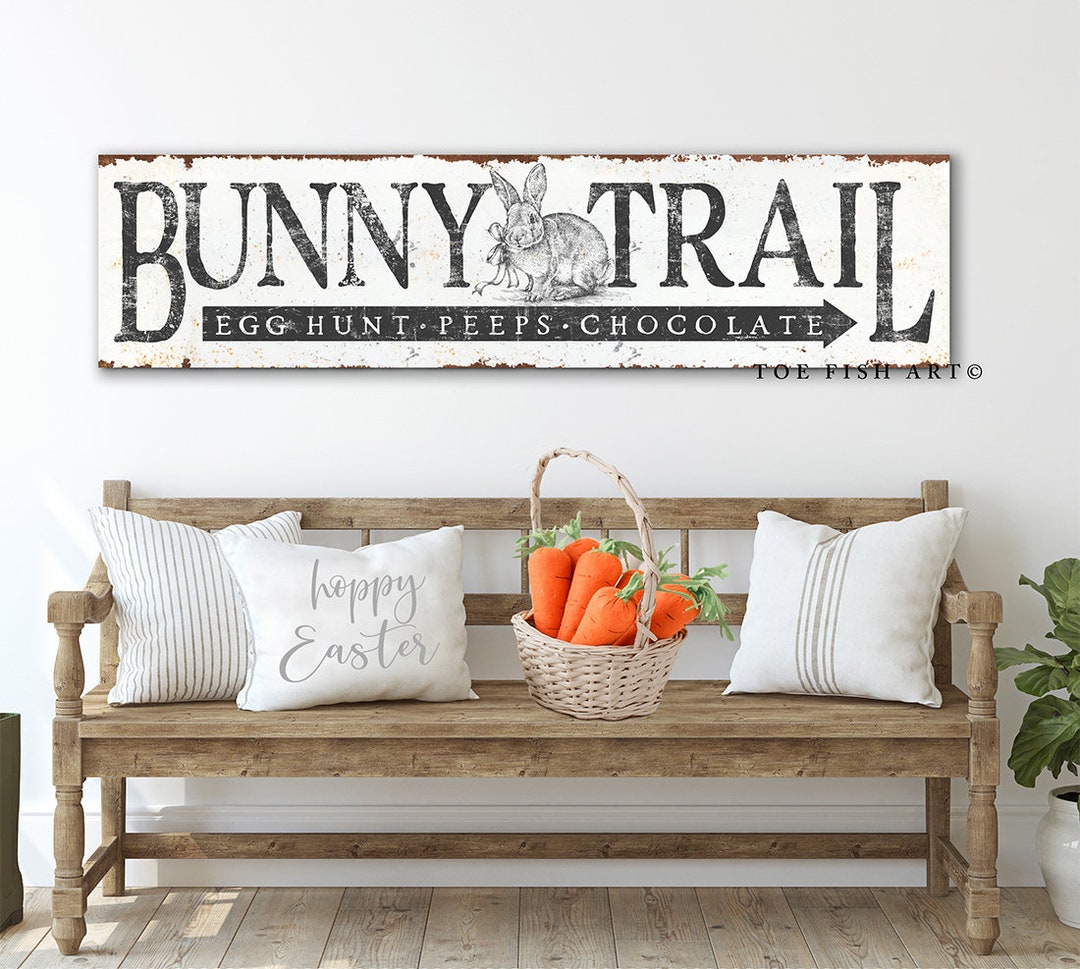 Easter Decor Modern Farmhouse Wall Decor Pastel Easter Sign Industrial ...