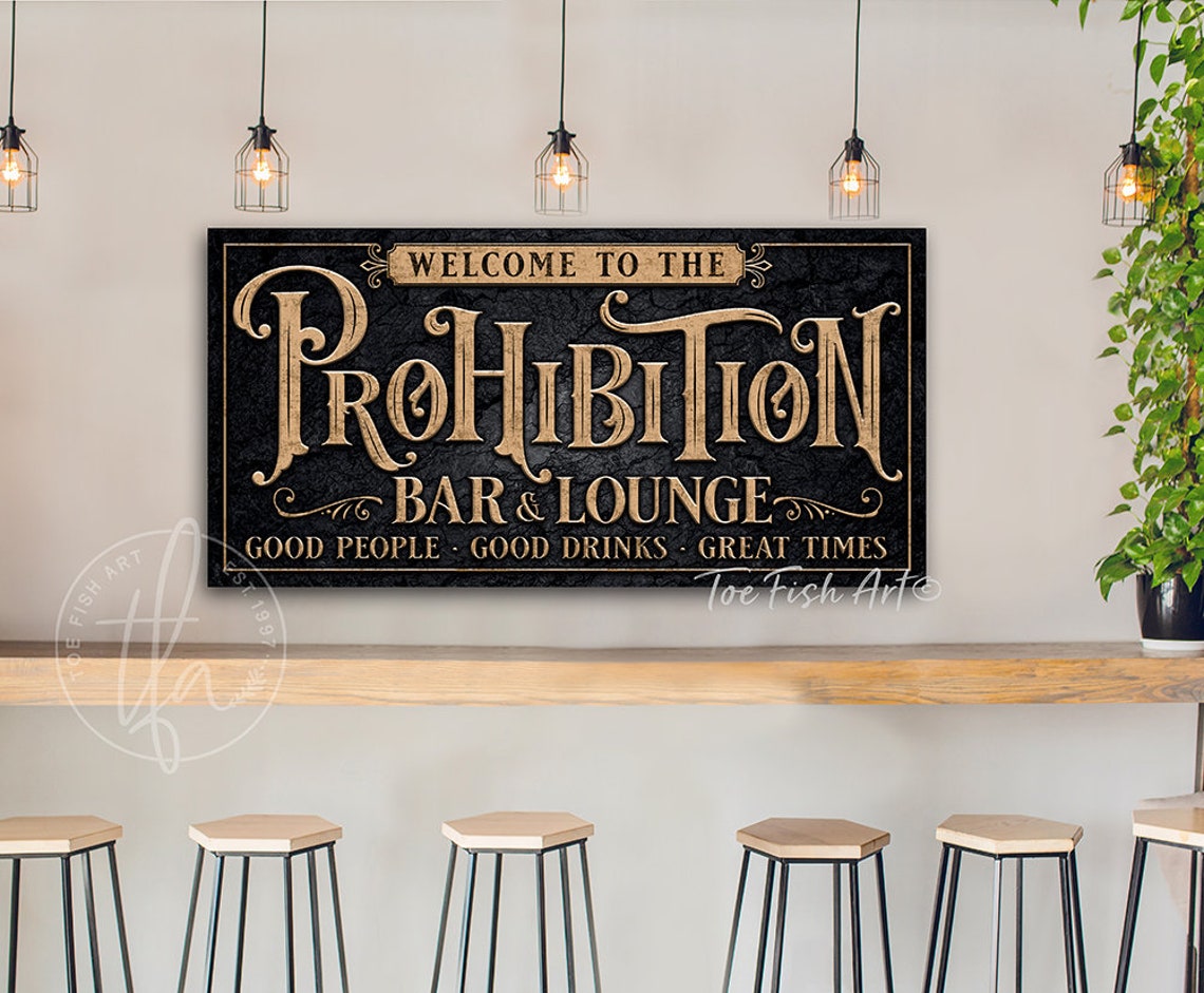 Prohibition Bar and Lounge Personalized Sign Speakeasy - Etsy