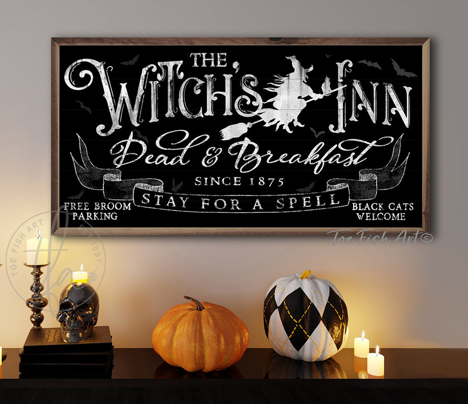 WOOD SIGN Halloween Sign Witch's Inn Bed & Breakfast - Etsy