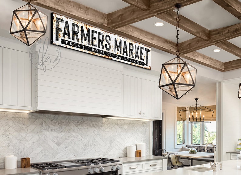 Modern Farmhouse Wall Decor Farmers Market Sign Eggs Dairy - Etsy