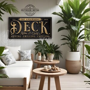 Personalized Deck Sign Back Porch Backyard Bar Grill Pool & Patio ...
