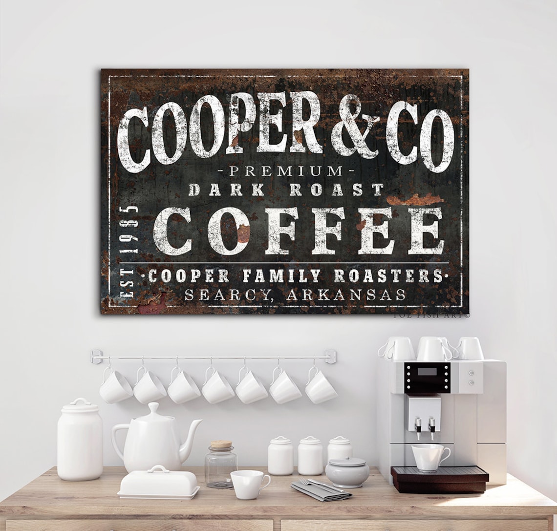 Modern Farmhouse Decor COFFEE HOUSE Sign Personalized Last - Etsy