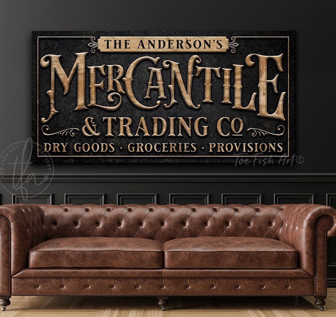 Personalized Mercantile Sign Antiques Collectables Family Owned Company ...