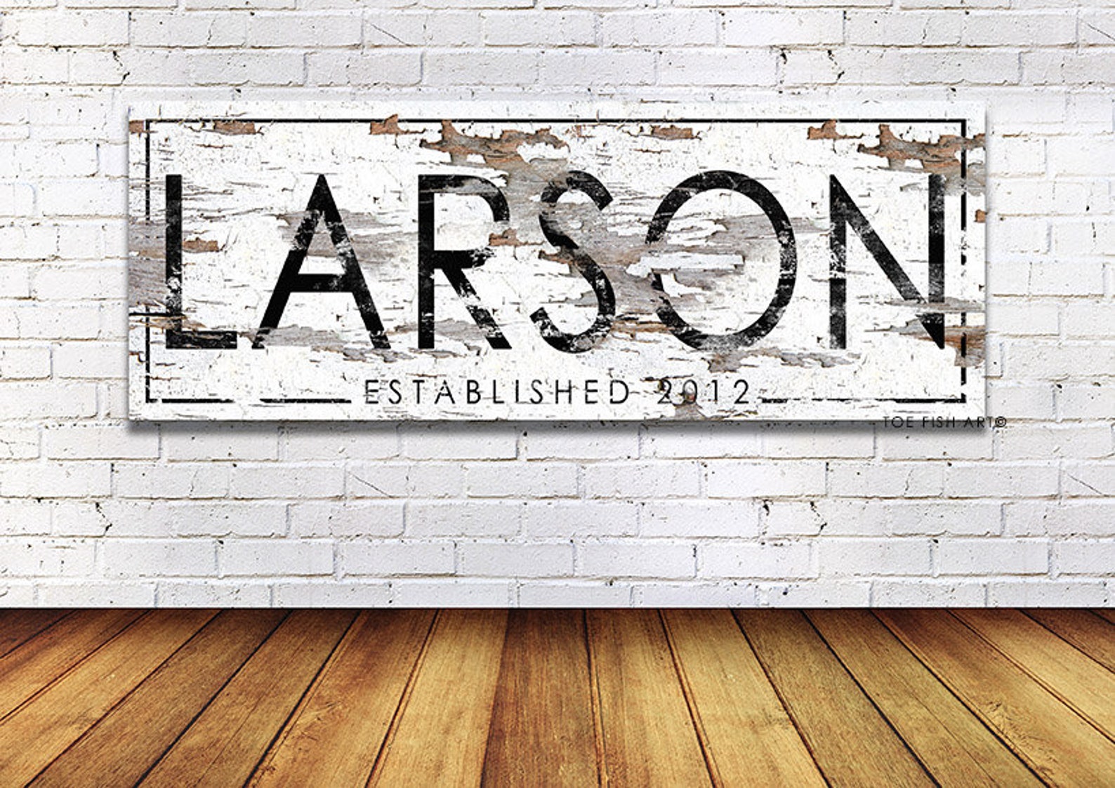 Rustic Established Signs Family Name Modern Farmhouse Gift for - Etsy