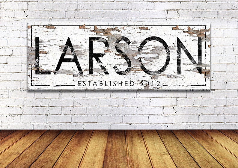 Rustic Established Signs Family Name Modern Farmhouse Gift for - Etsy