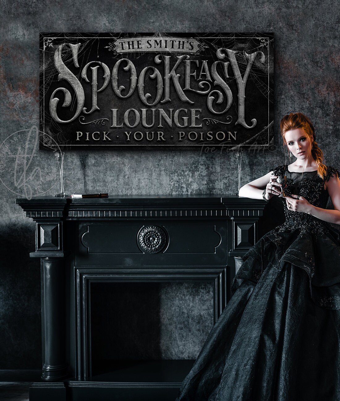 Halloween Sign Spookeasy Lounge – Personalized Home Wall Decor, Creepy ...