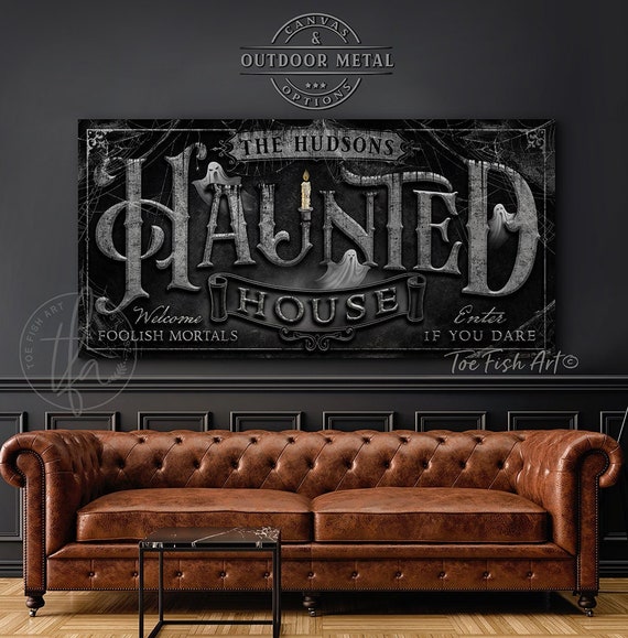 Metal Haunted House Halloween Metal Haunted House W/ 5 Candle Spots.