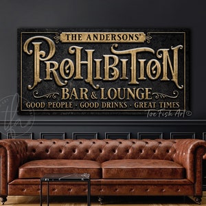 Prohibition Bar and Lounge Personalized Sign Speakeasy Personalized ...