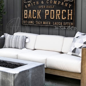METAL SIGN! Personalized Back Porch Sign Backyard Bar and Grill Pool ...