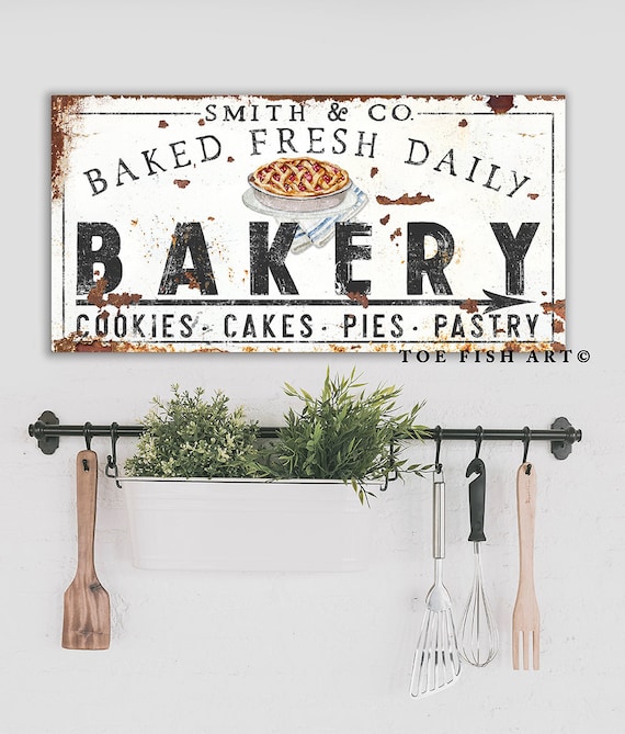 Bakery Sign Modern Farmhouse Wall Decor Kitchen Sign | Etsy