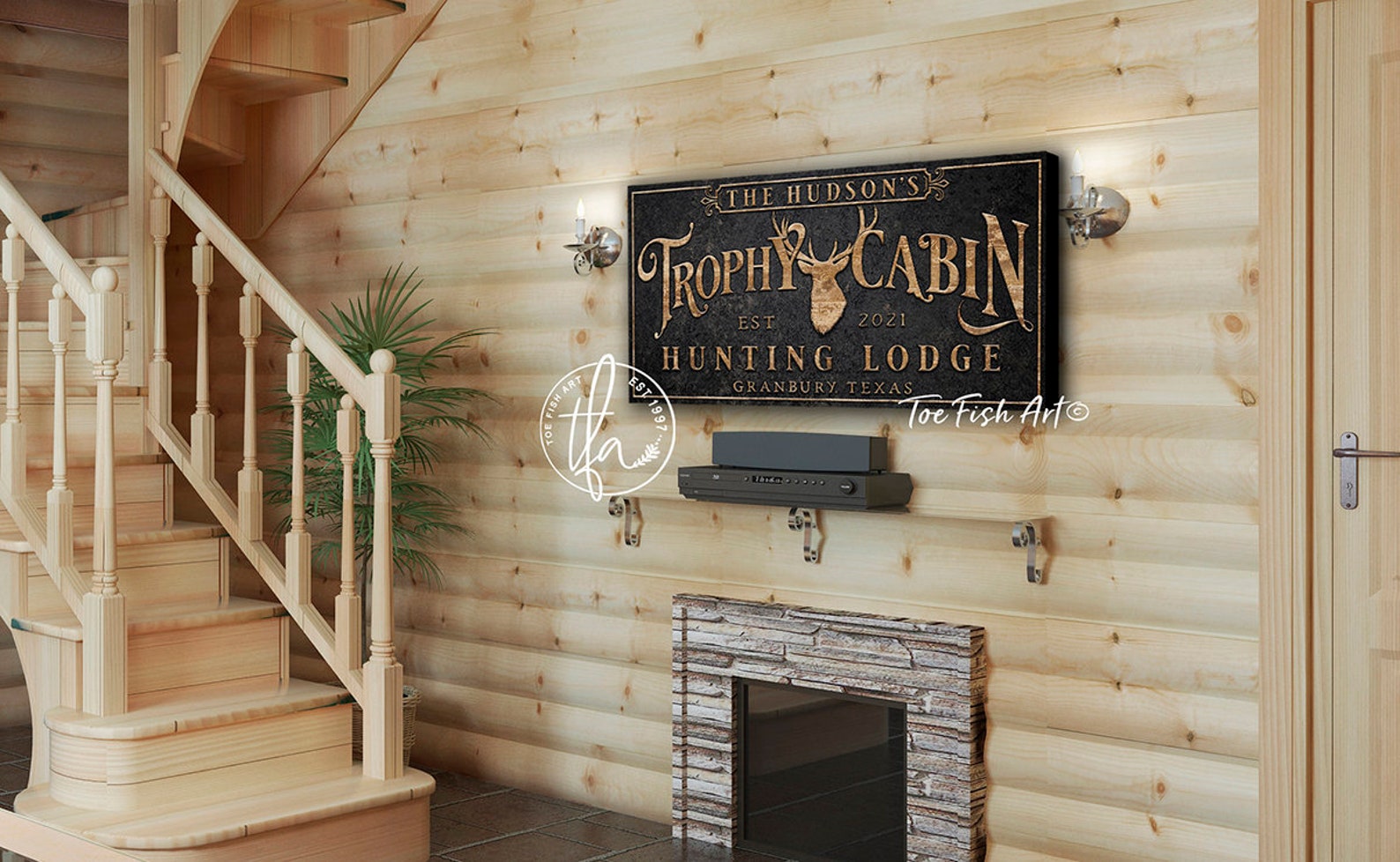 Hunting Lodge Hunt Club Sign Modern Farmhouse Wall Decor Man - Etsy