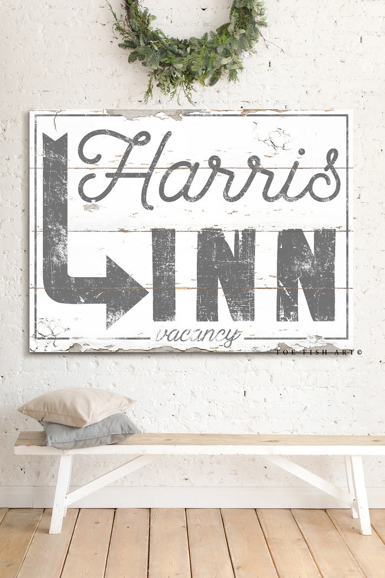 Vintage Inn Sign Family Name Sign Last Name Established Signs Gift for ...