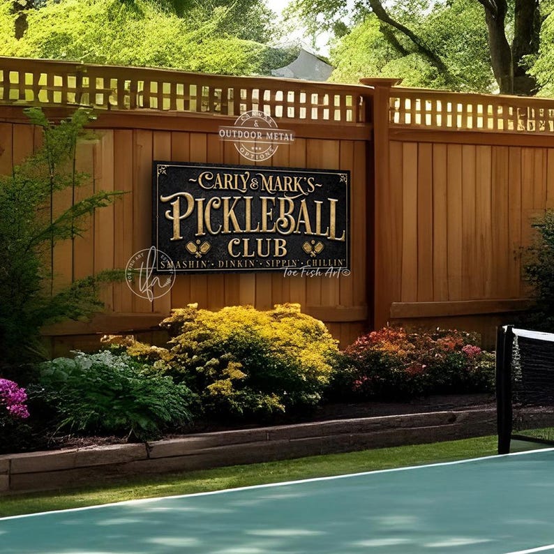 Personalized Pickleball Club Sign Backyard Bar Decor Signs Patio Court ...