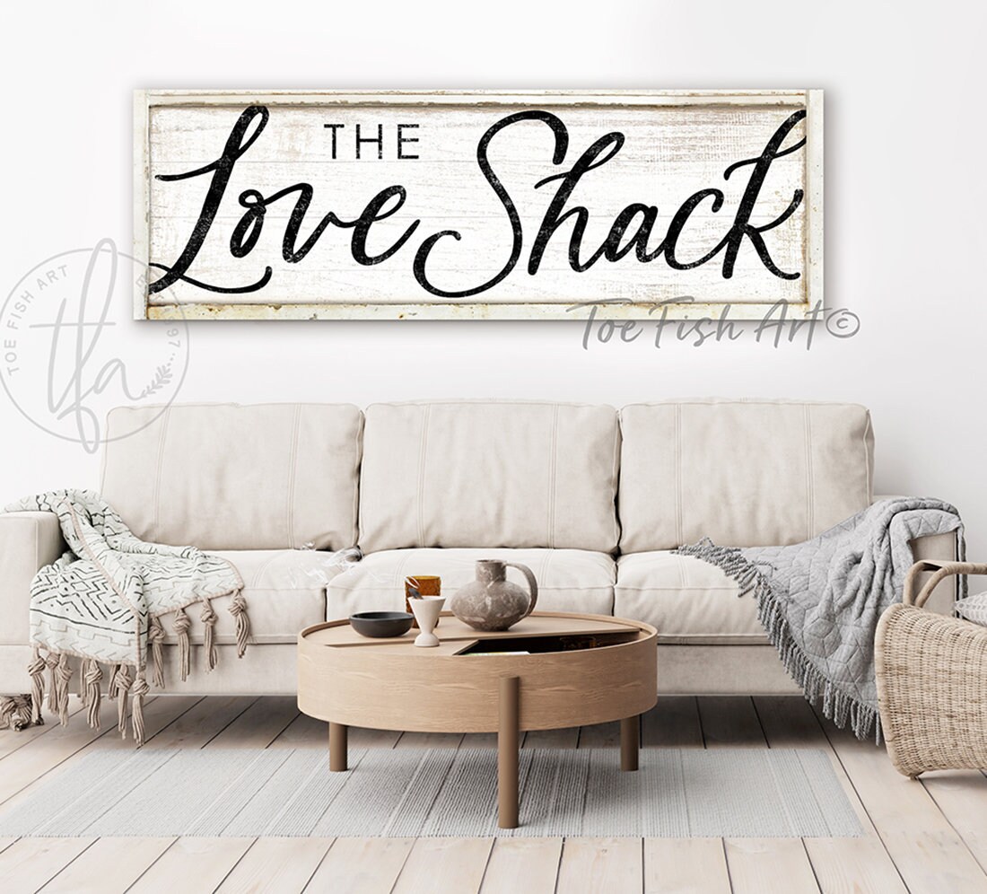 Love Shack Sign Master Bedroom Signs Living Room Art Modern Farmhouse ...
