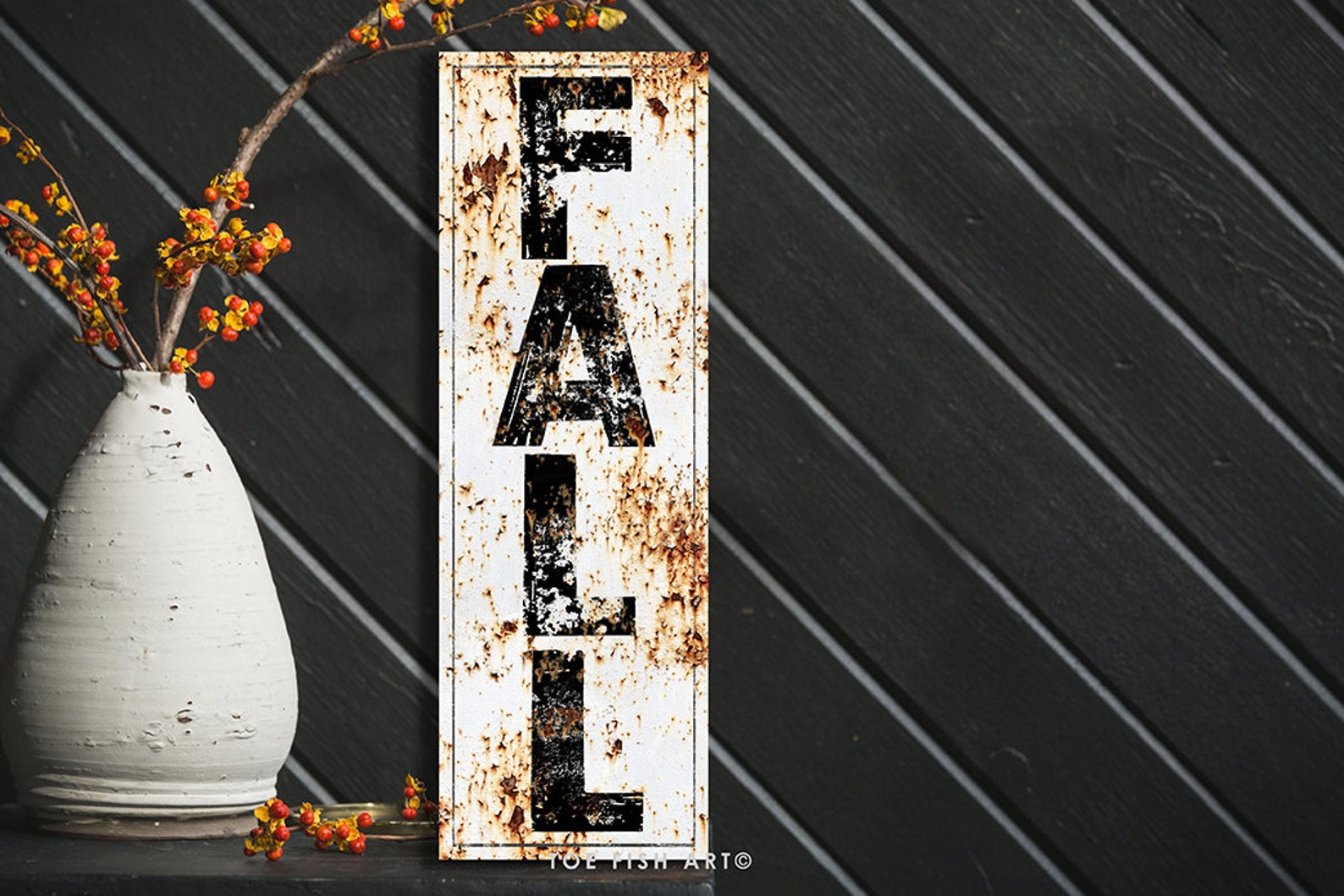 Fall Sign Autumn Harvest Rustic Home Decor Modern Farmhouse | Etsy