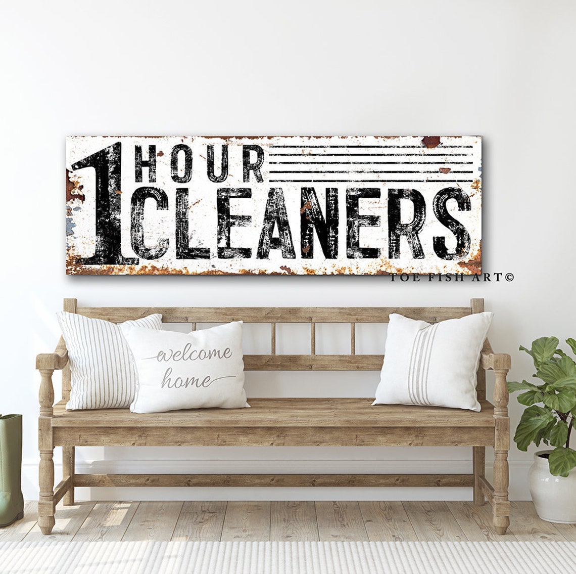 Modern Farmhouse Wall Decor Laundry Room Sign 1 Hour Cleaners Wash ...