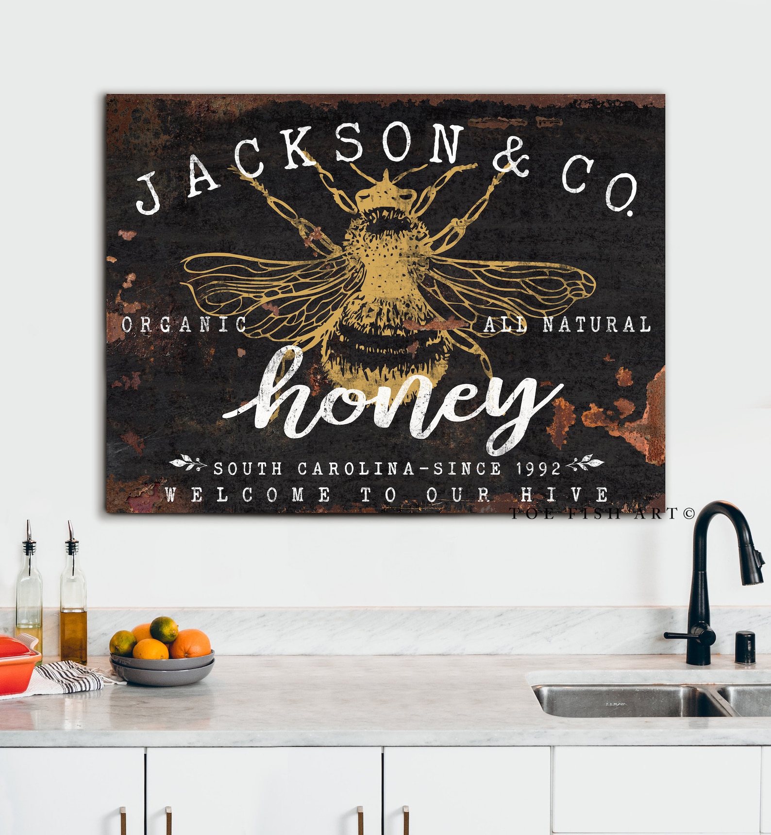 Modern Farmhouse Wall Decor Custom Family Name Sign - Etsy