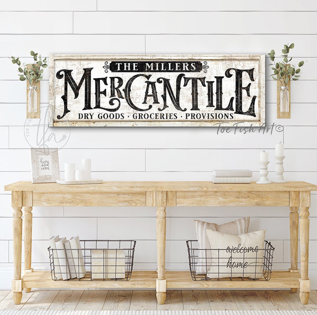 Personalized Mercantile Sign Antiques Collectables Family Owned Company ...