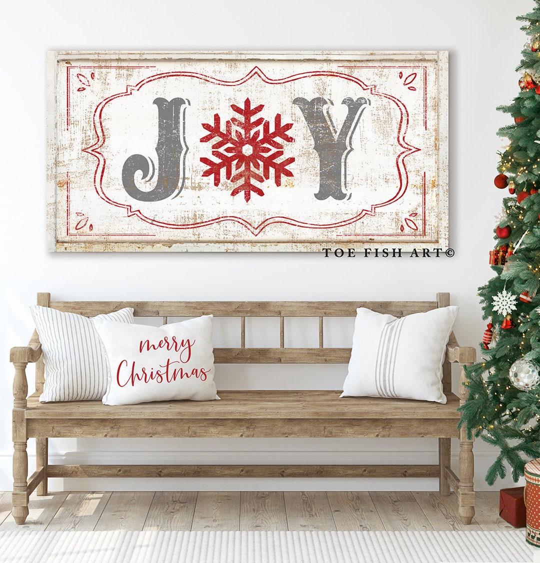 JOY Christmas Sign Joy to the World Modern Farmhouse Decor Holiday ...