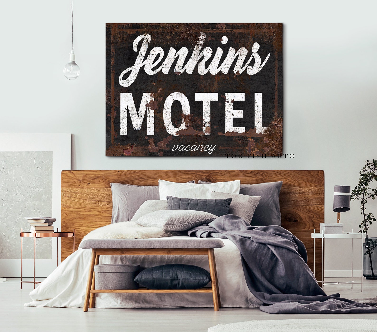 Vintage Motel Sign Family Name Established Signs Rustic Farmhouse Wall ...