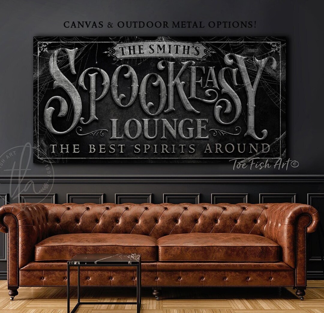 Halloween Sign Spookeasy Lounge – Personalized Home Wall Decor, Creepy ...