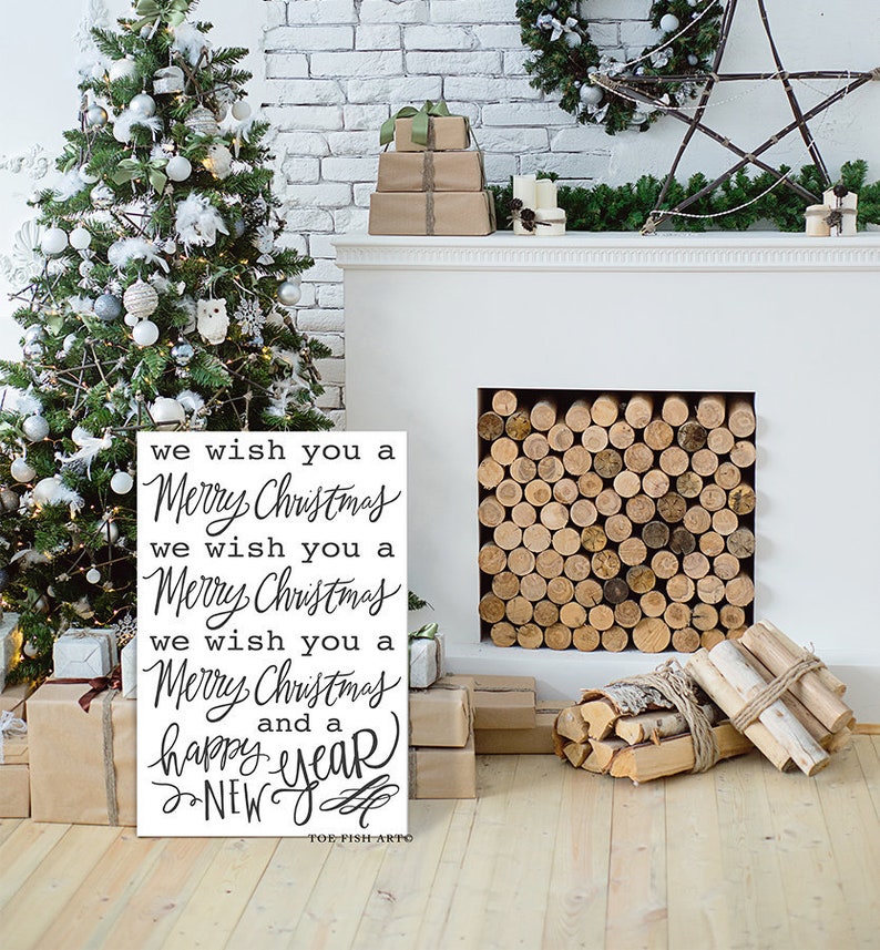 Christmas Sign We Wish You A Merry Christmas Christmas Decor - Etsy