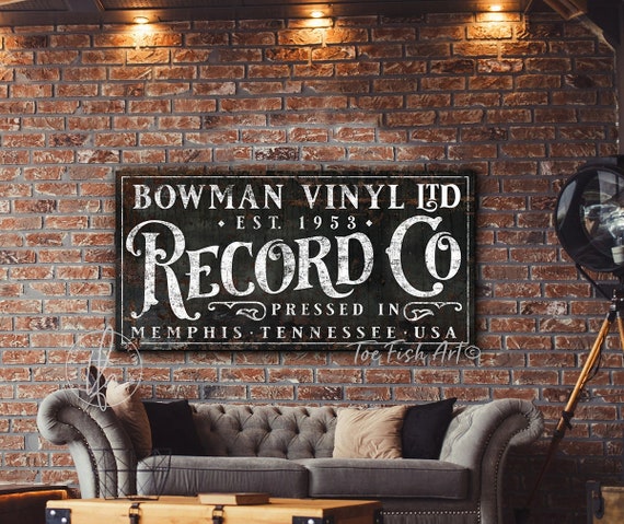 Record Label Company Sign Personalized Family Name Vinyl | Etsy